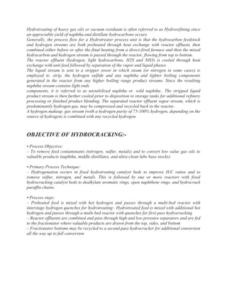 Catalysis in hydtotreating and hydrocracking | DOCX