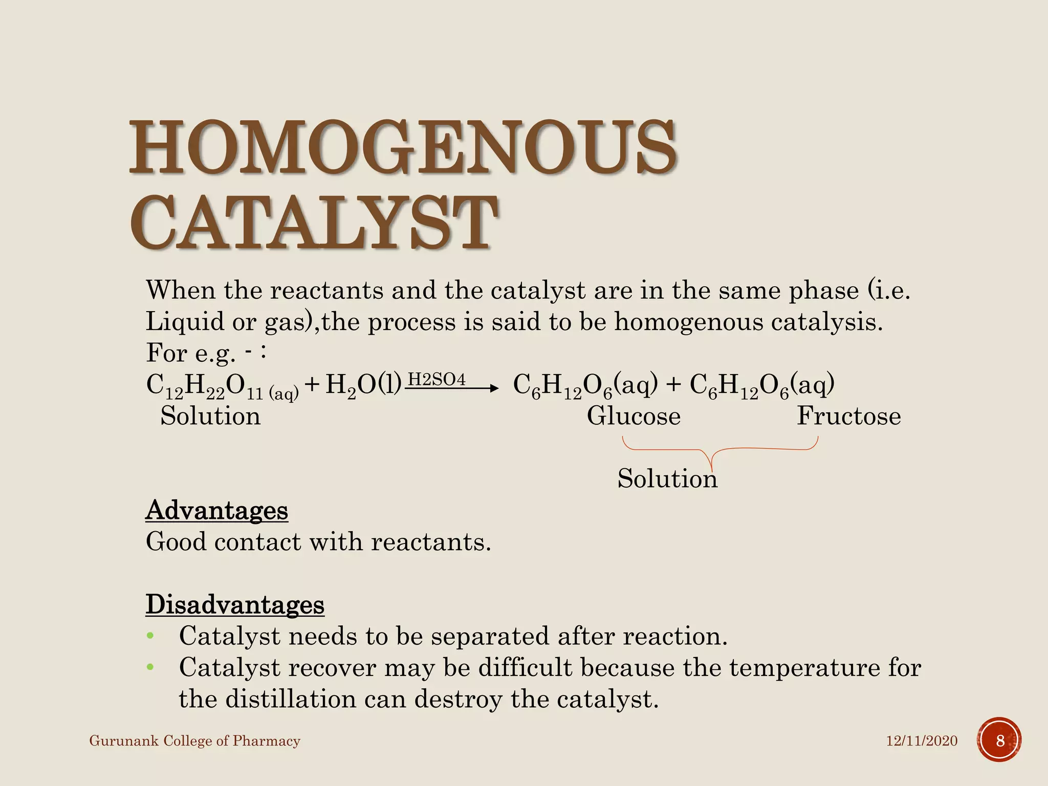 Catalysis Presentation | PPTX