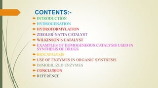 Homogenous catalysis & Biocatalysis | PPTX