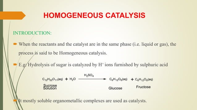 Homogenous catalysis & Biocatalysis | PPTX