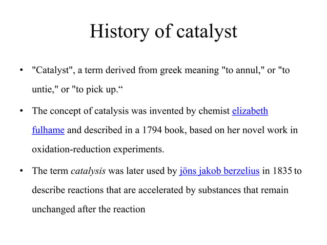 Catalyst | PPTX | Chemistry | Science