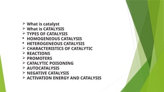 Catalyst and Chemical Reaction PPT...pptx | Chemistry | Science
