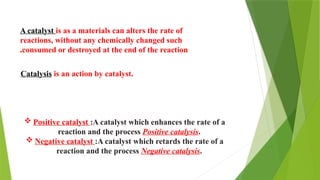 Catalyst and Chemical Reaction PPT...pptx | Chemistry | Science