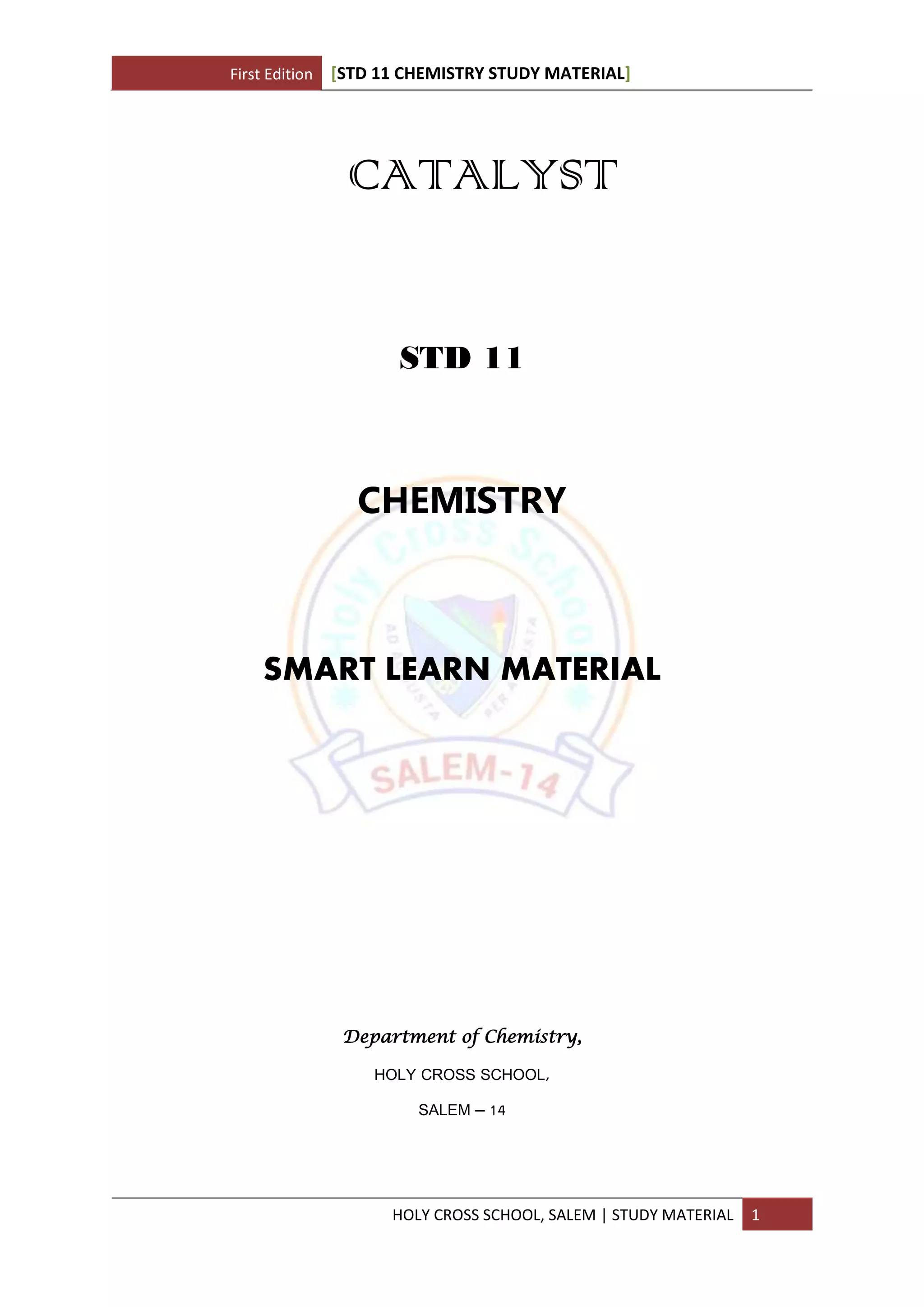 CATALYST CHEM STUDY | PDF | Chemistry | Science
