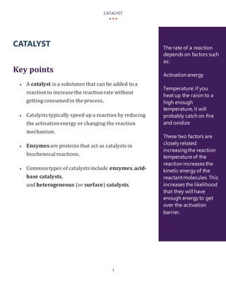 Catalyst and their types | DOCX