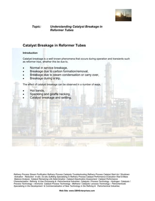 Catalyst Breakage in Reformer Tubes | PDF | Chemistry | Science