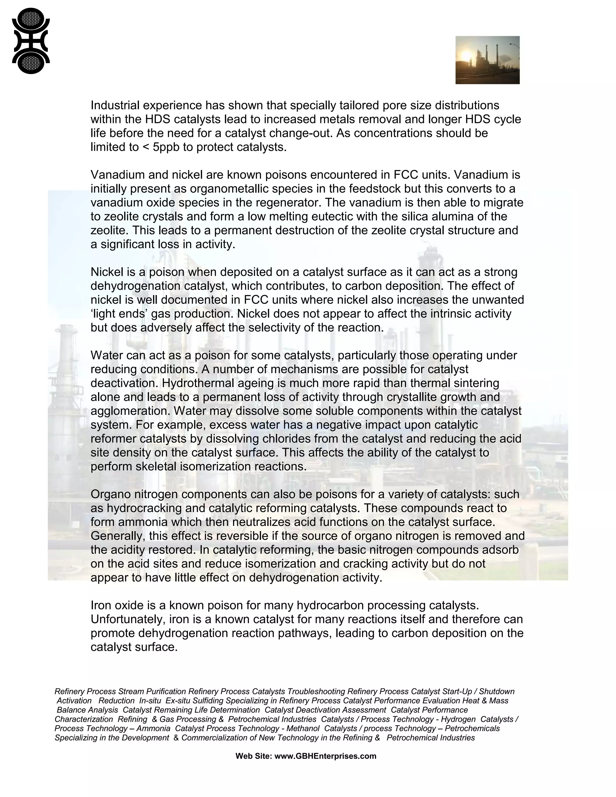 Catalyst poisons & fouling mechanisms the impact on catalyst ...