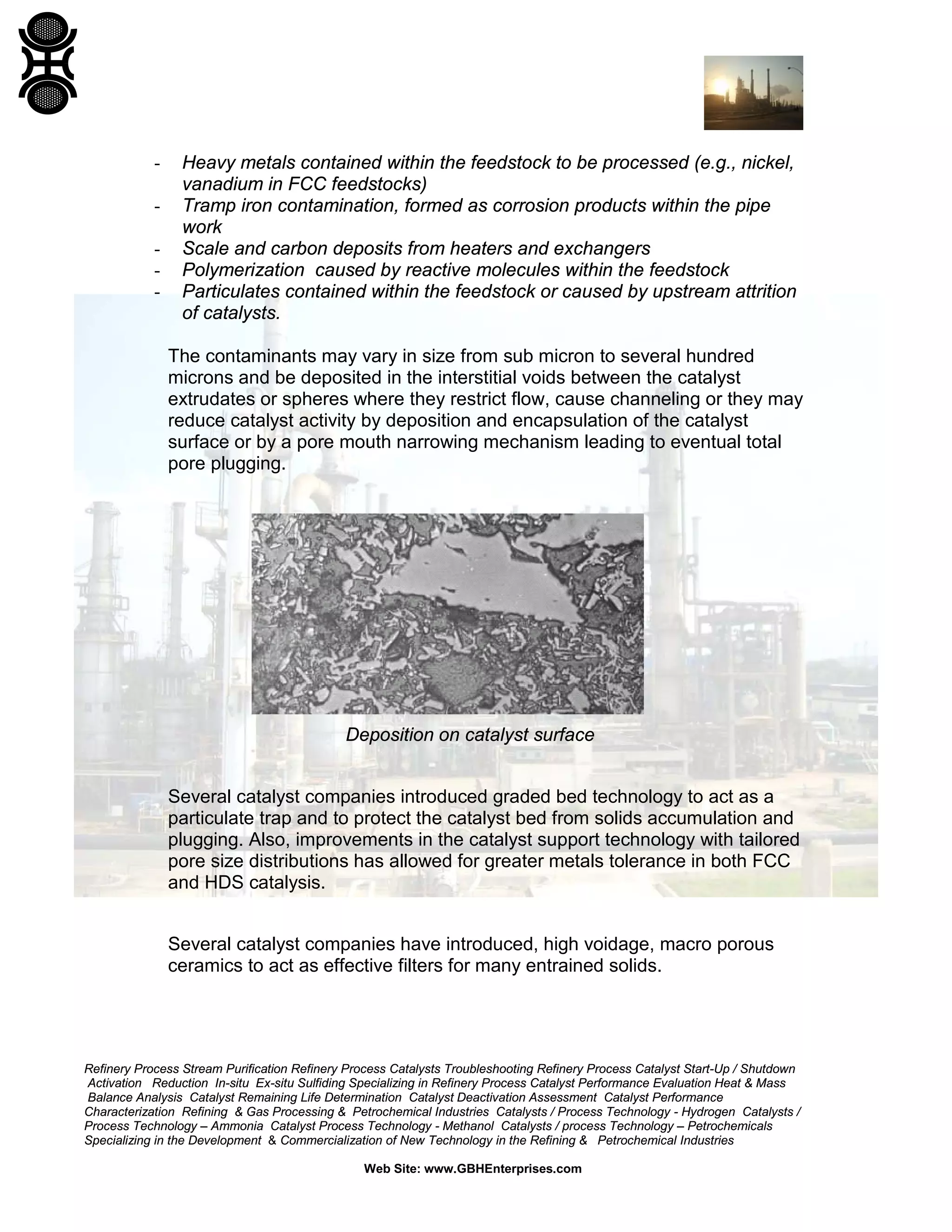 Catalyst poisons & fouling mechanisms the impact on catalyst ...