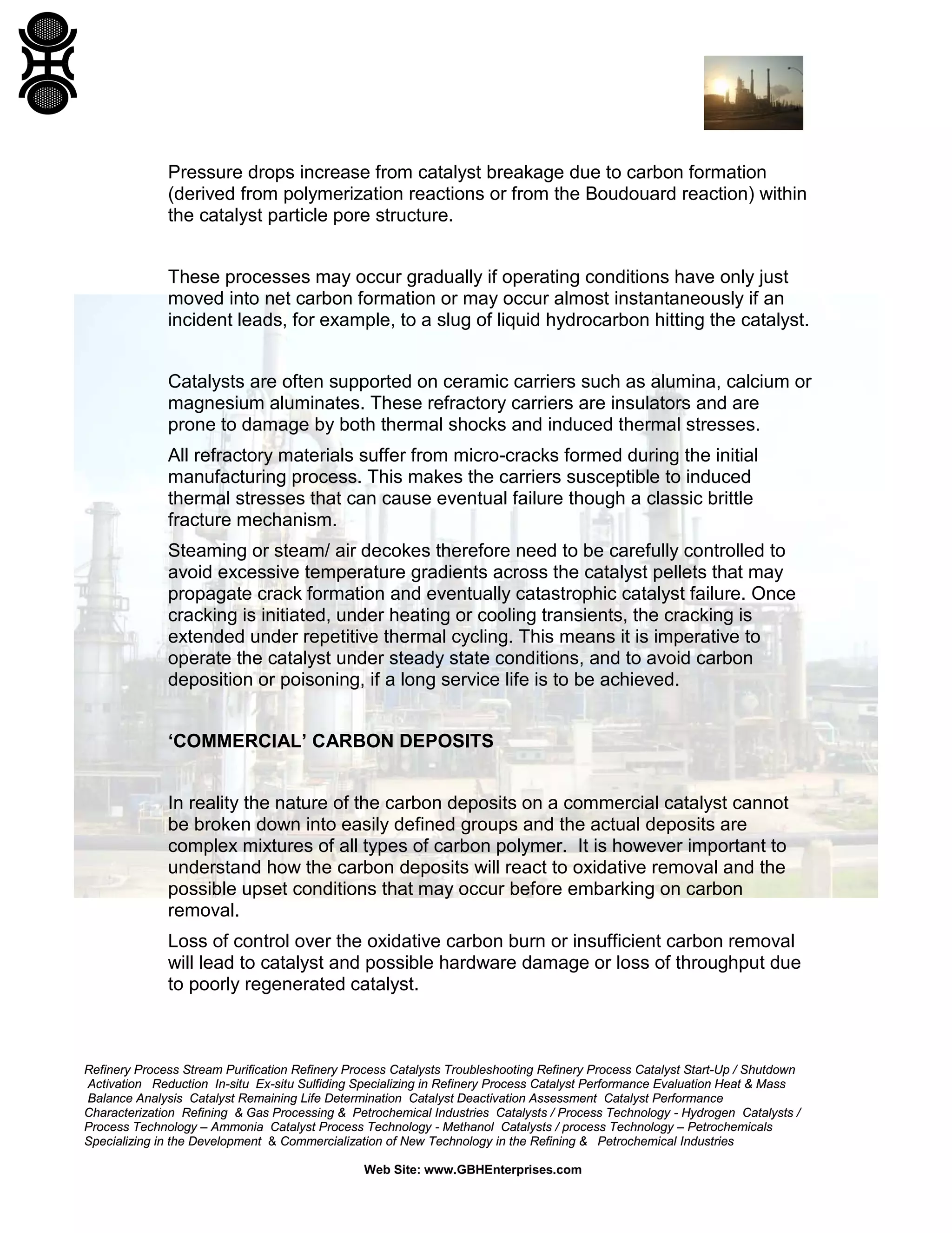 Catalyst poisons & fouling mechanisms the impact on catalyst ...