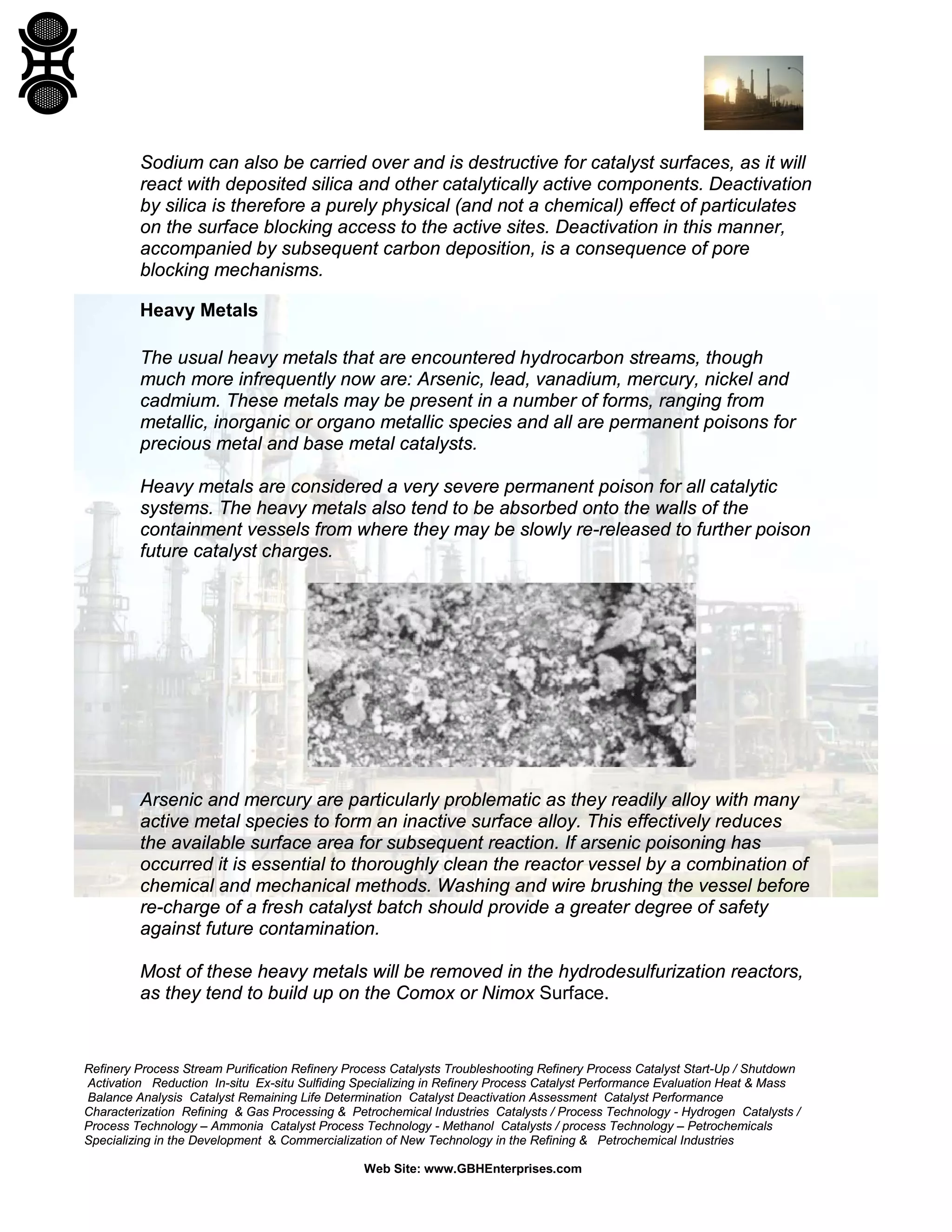 Catalyst poisons & fouling mechanisms the impact on catalyst ...