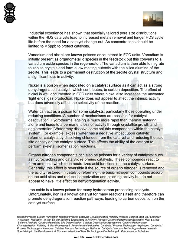 Catalyst poisons & fouling mechanisms the impact on catalyst ...