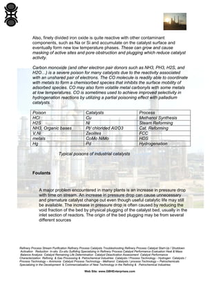 Catalyst poisons & fouling mechanisms the impact on catalyst ...