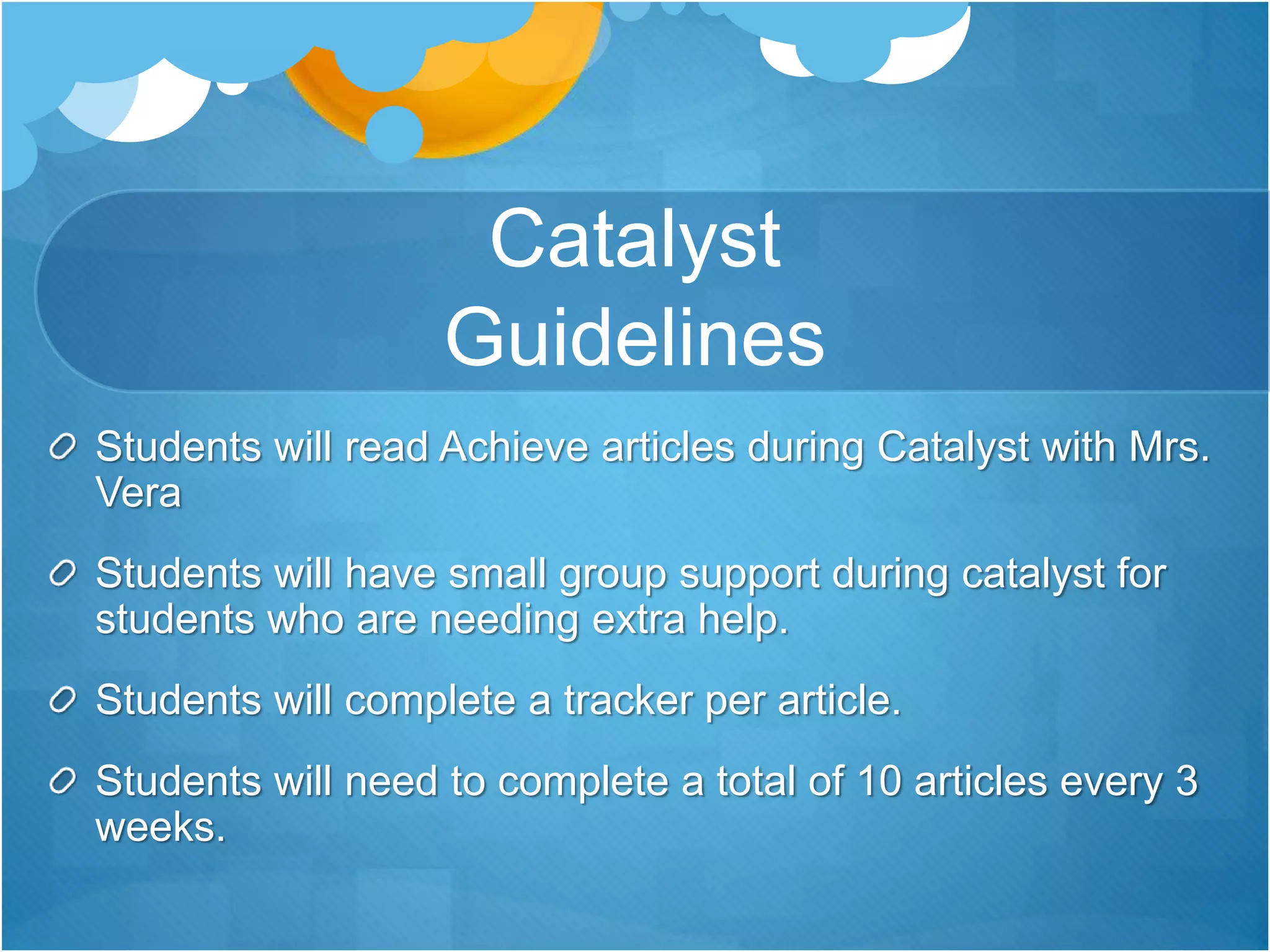 Catalyst power point | PPTX | Education