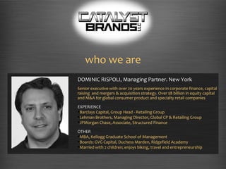 Catalyst Presentation | PPT