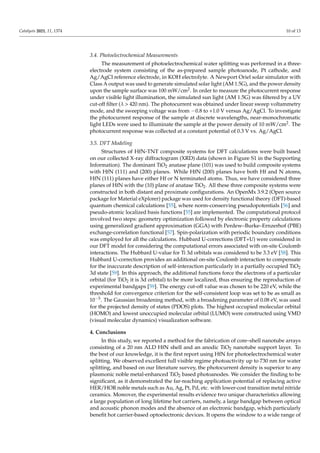 TiO2-HfN Radial Nano-Heterojunction: A Hot Carrier Photoanode for ...