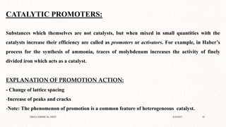 Catalysts characteristics seminar | PPTX