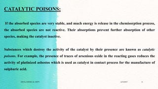 Catalysts characteristics seminar | PPTX