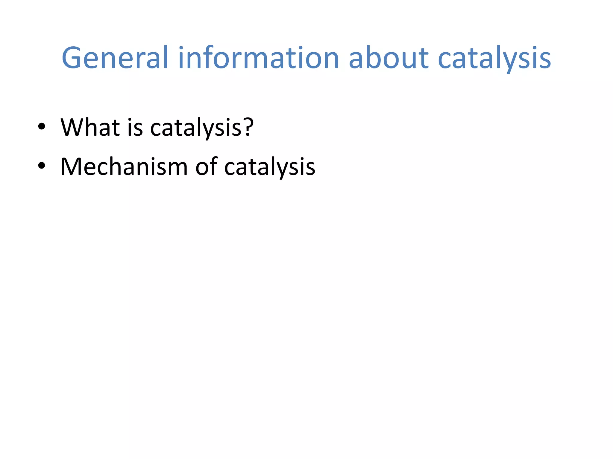 Catalysts in industry | PPTX
