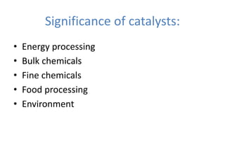 Catalysts in industry | PPTX