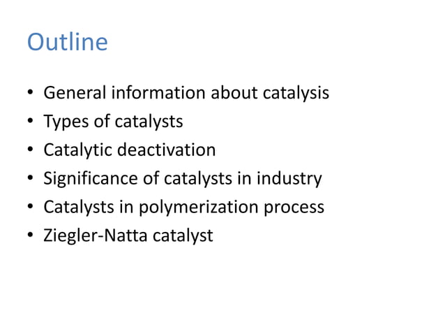 Catalysts in industry | PPTX | Chemistry | Science