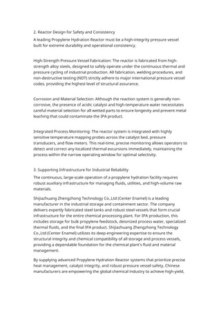 Catalyst to Compound China’s Propylene Hydration Reactor Expertise for ...