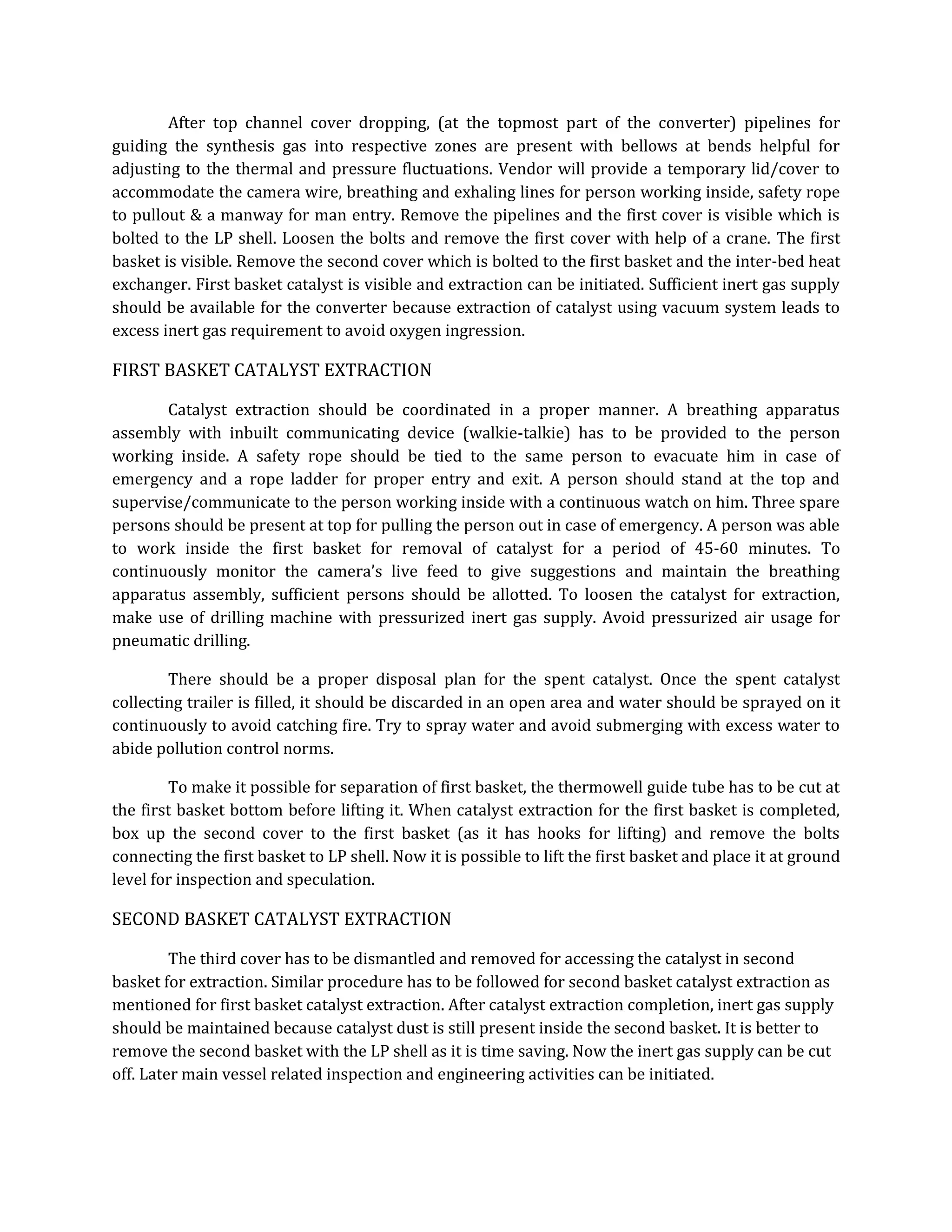 Catalyst Unloading Details Pdf