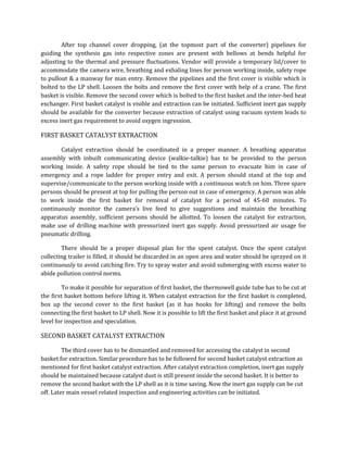 Catalyst unloading details | PDF