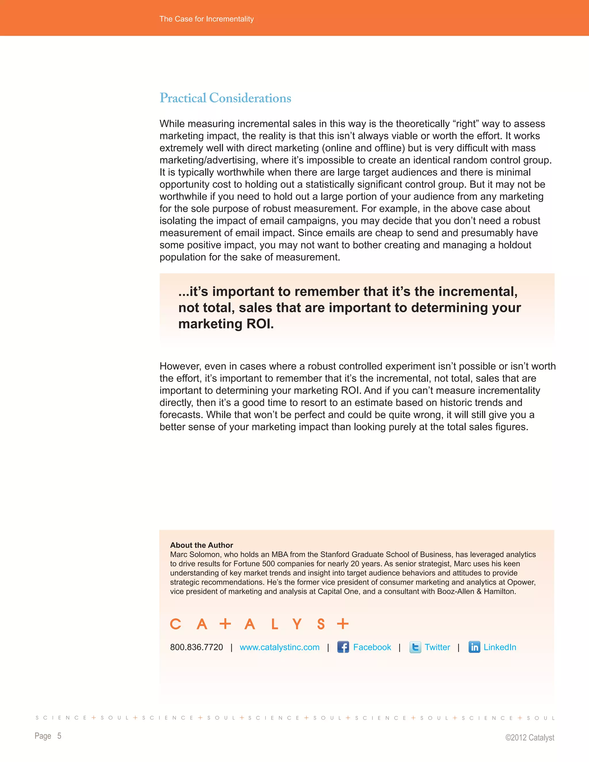 The Case for Incrementality | PDF