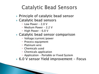 Catalytic Bead Sensor Yield Improvement Presentation | PPTX | Chemistry ...