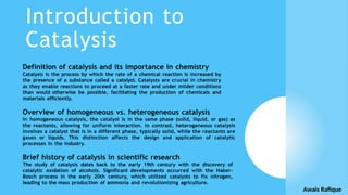 imoact of catalysis Catalytic Chemistry.pptx