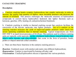 Catalytic Cracking in ChemicalEngineering | PDF