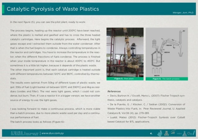 Catalytic pyrolysis of waste plastics
