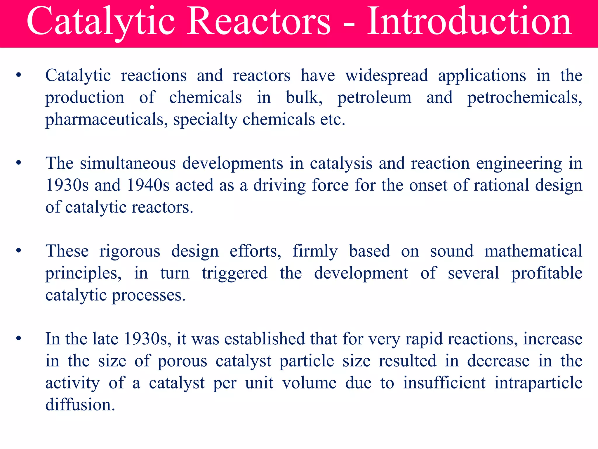 Catalytic reactors | PPTX