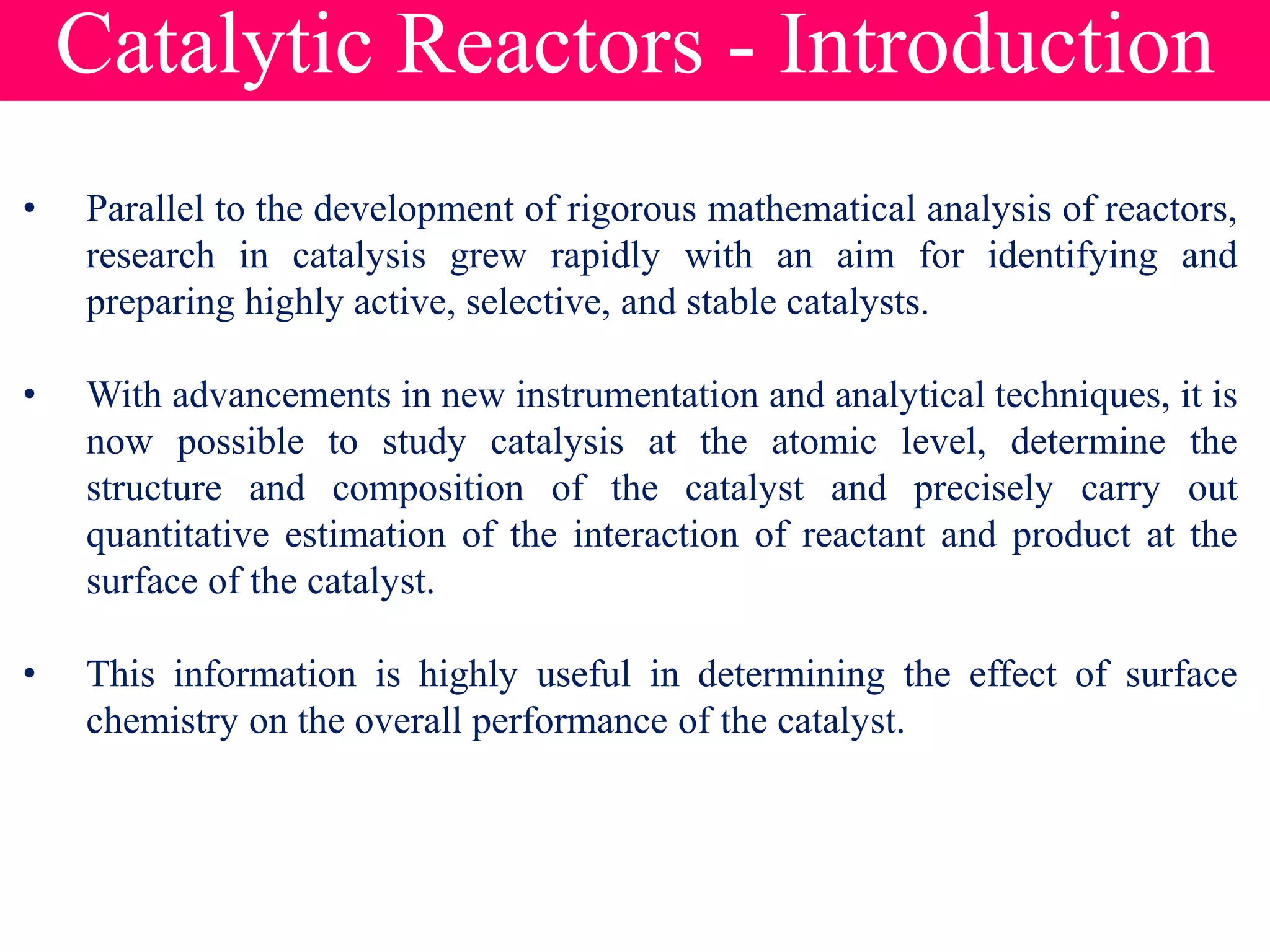 Catalytic reactors | PPTX