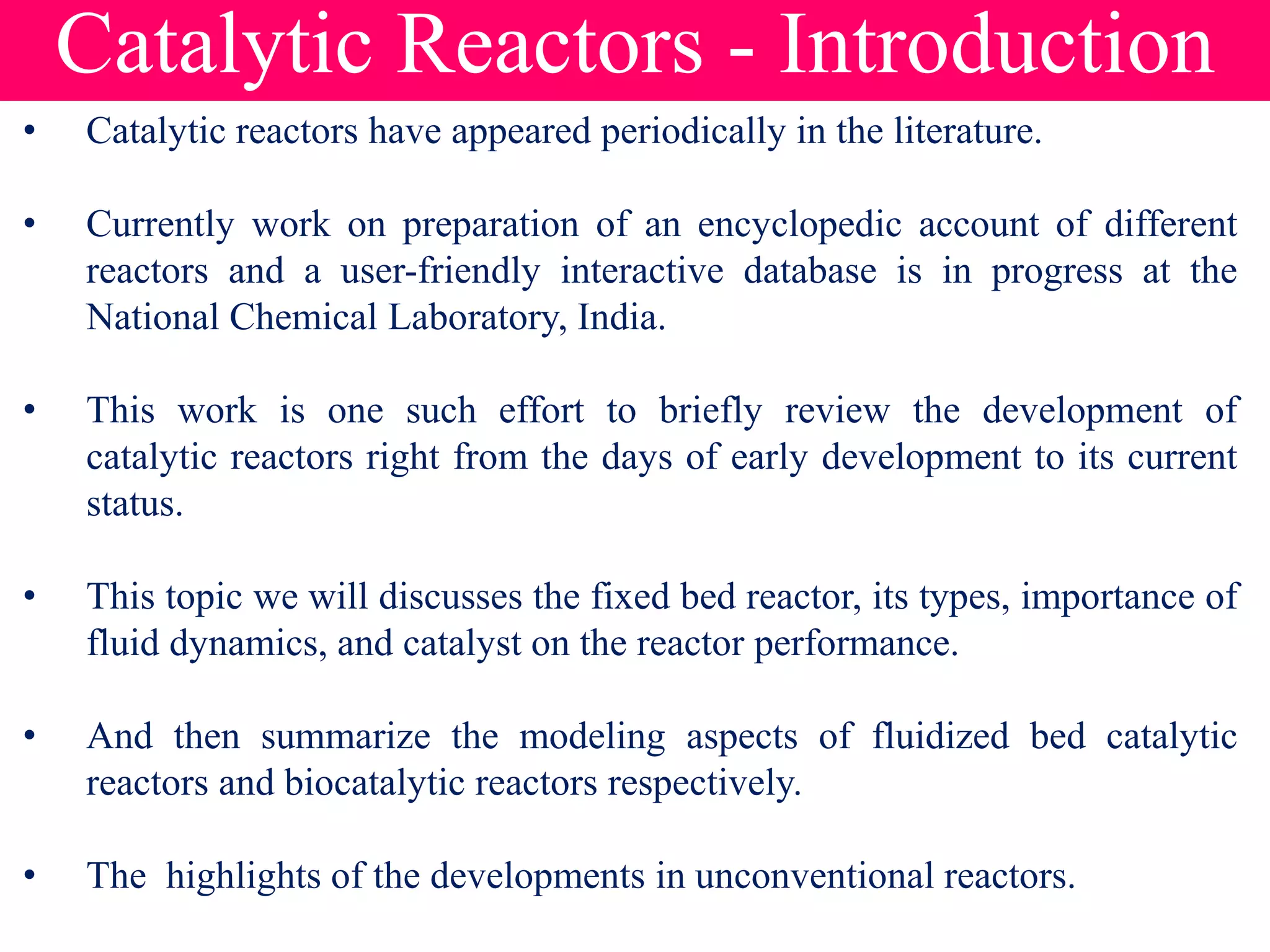 Catalytic reactors | PPTX
