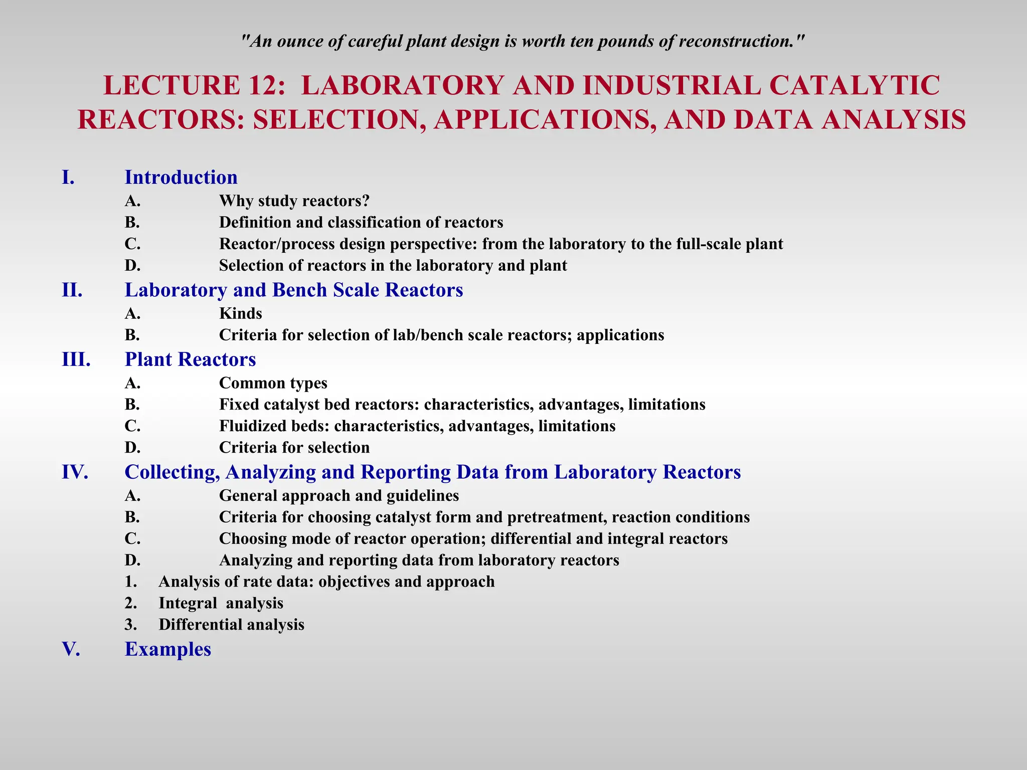 Catalytic Reactors in which all types of reactor | PPT