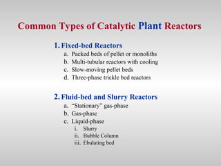 Catalytic Reactors in which all types of reactor | PPT