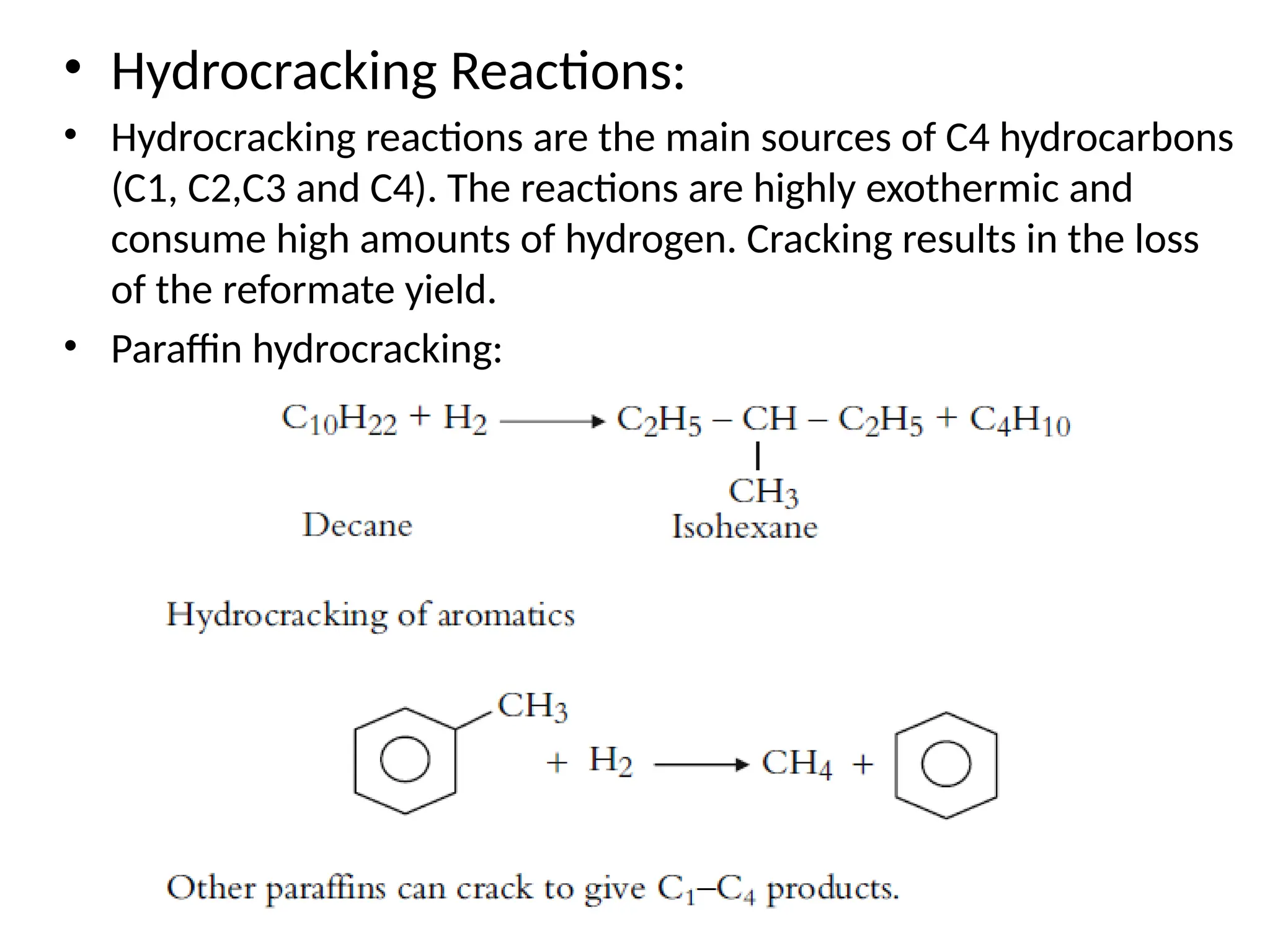 Catalytic Reforming also produces high purity hydrogen for ...