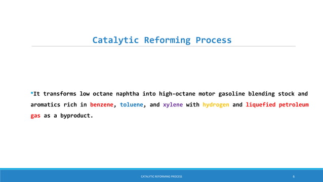 Catalytic reforming process | PPT | Chemistry | Science