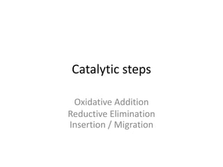 Elementary steps in catalysis using transition metal compounds | PDF