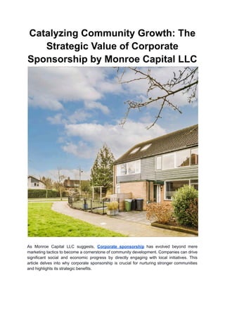 Catalyzing Community Growth_ The Strategic Value of Corporate ...