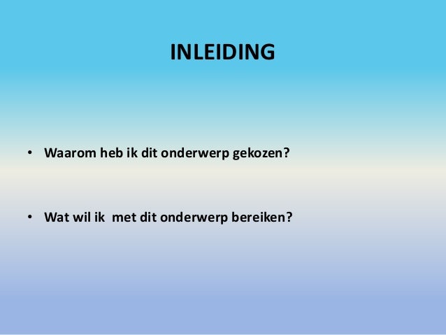 Waarom Dit Onderwerp