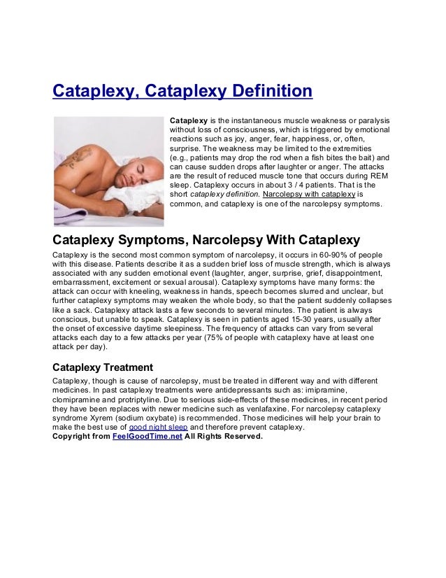Cataplexy, cataplexy definition