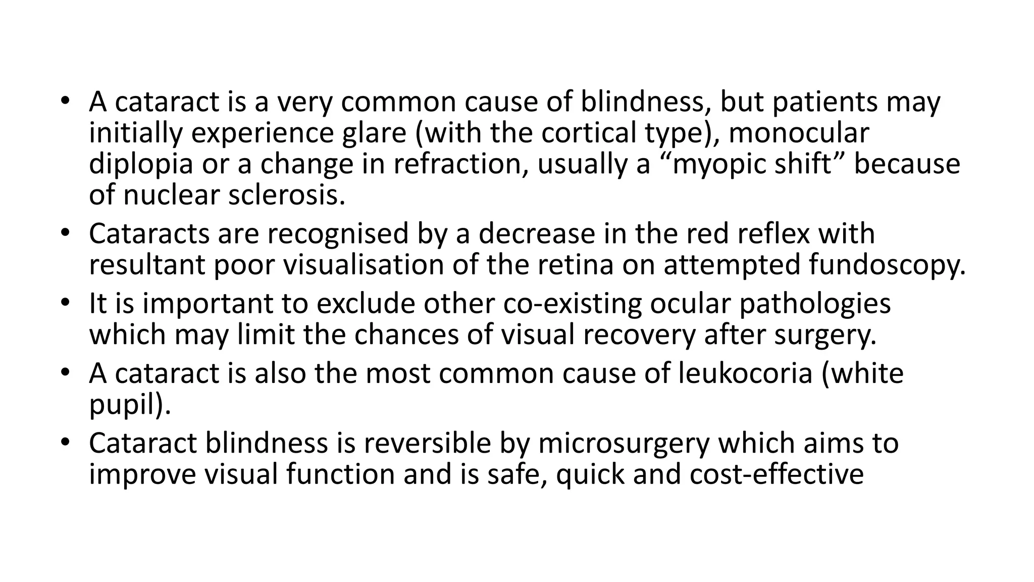 Cataract (opthalmology) | PPTX