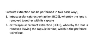 Cataract (opthalmology) | PPTX