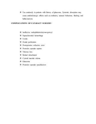 CATARACT CASE PRESENTATION(CASE STUDY) | DOCX
