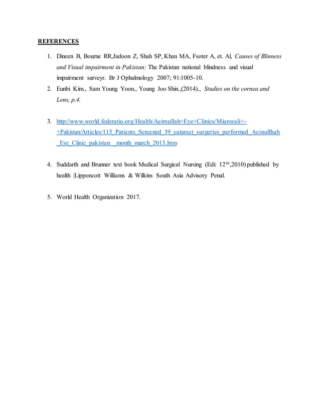 CATARACT CASE PRESENTATION(CASE STUDY) | DOCX