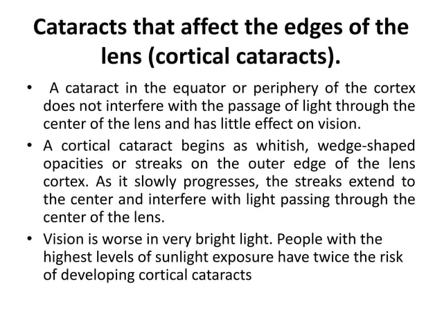 Cataract | PPTX | Eye and Vision Conditions | Diseases and Conditions
