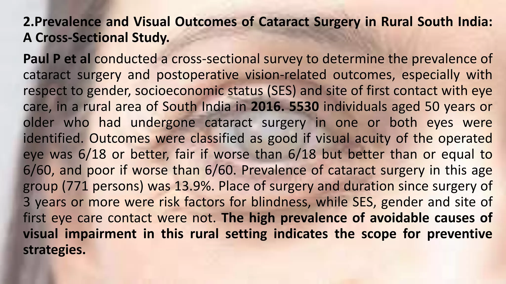 Cataract and its management | PPTX | Eye and Vision Conditions ...