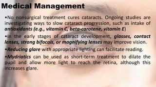 Cataract and its management | PPTX